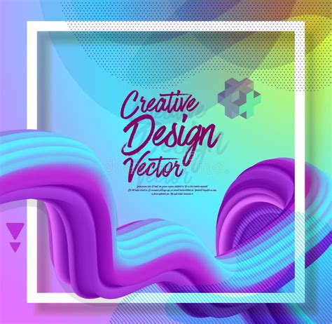 Creative 3d Flow Poster Design Abstract Background Stock Vector