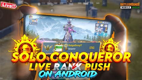 Bgmi Live Solo Conqueror Rank Push Solo RankPush TipsAndTrick For