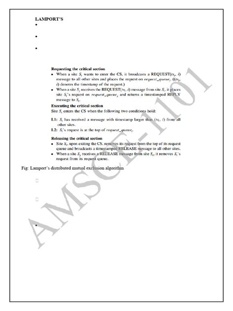 Lamport Algorithm Pdf Queue Abstract Data Type Theoretical