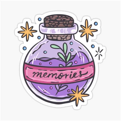 Memory Potion For Little Witch Sticker By Lizdejupiter Redbubble