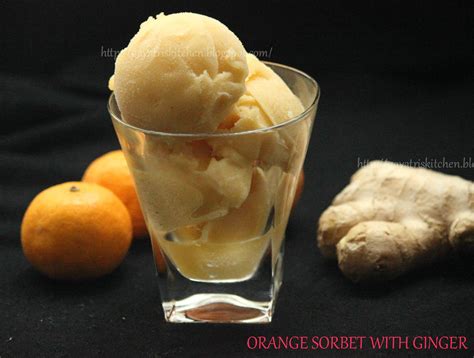 Gayatri's Kitchen: ORANGE SORBET WITH GINGER FLAVOR