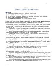 Chapter 3 Assignment Docx 1 Chapter 3 Reading Log Worksheet Directions 1 Type Directly Into