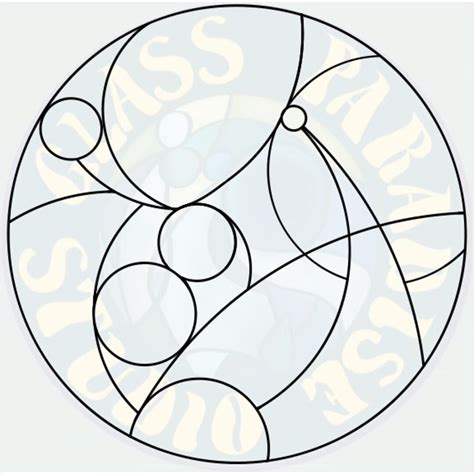 Circle Abstract Stained Glass Pattern Pdf Digital File Abstract Glass