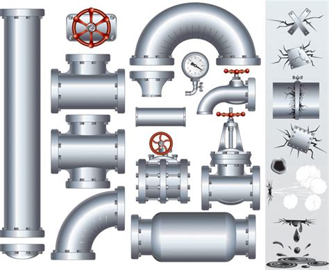 Steel Iron Pipe 2646 Free Eps Download 4 Vector