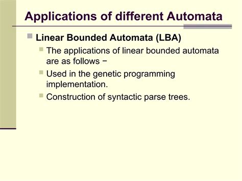 Formal Language And Applications Of Automata Theory Ppt Programming