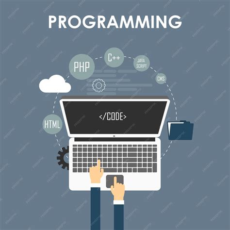 프로그래밍 및 코딩 웹사이트 개발 웹 디자인 평면 벡터 일러스트 레이 션 프리미엄 벡터
