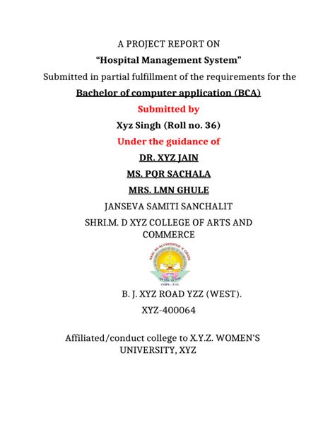 Hospital Management Final Report Kq19qo Pdf Java Programming Language Use Case