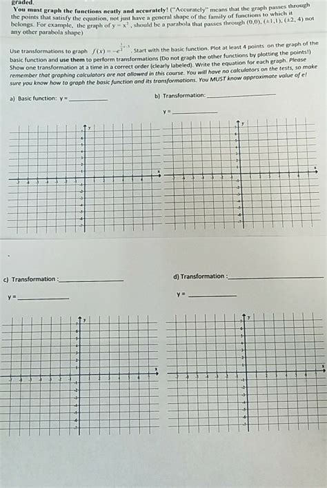 Solved Graded You Must Graph The Functions Neatly And