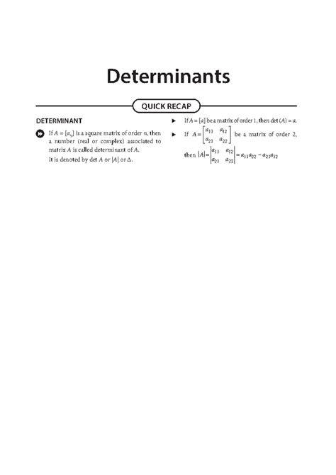 Determinants Pyq Determinant 8 If A [aij] Is A Square Matrix Of