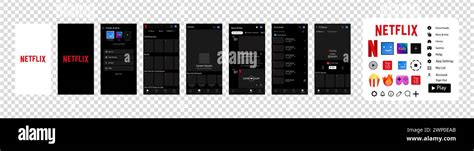Netflix Interface With Button Netflix Screen Social Media Social