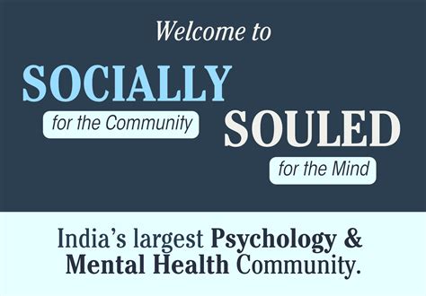 Socially Souled Indias Largest Psychology And Mental Health Community