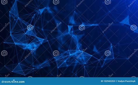 Abstract Blue Digital Background Big Data Visualization Science