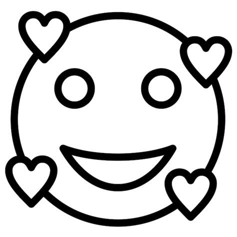 Premium Vector Smiling Face With Heart Eyes Vector Icon Illustration
