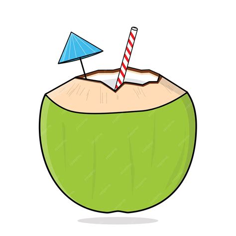 Premium Vector Fresh Coconut Fresh Coconut Water Coconut Vector Logo