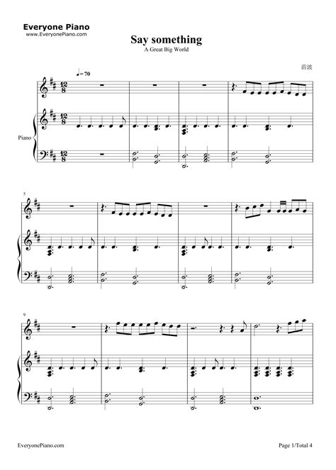 Say Something Piano Sheet Music Pdf Free Sheet Music Say Something A