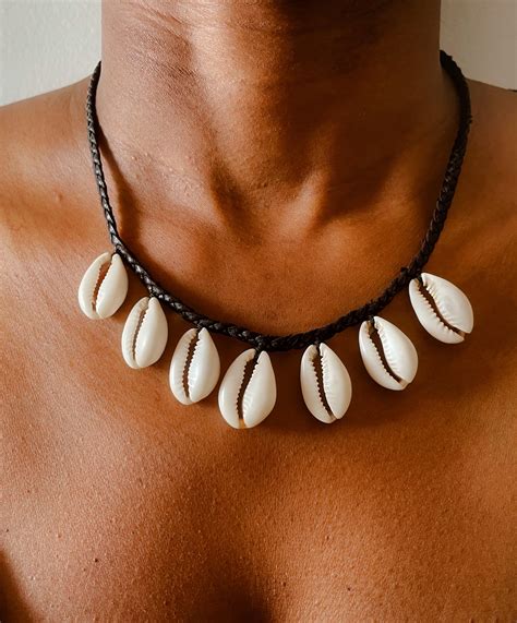 Natural Cowrie Shell Necklace Cowrie Shell Choker Cowrie Necklace