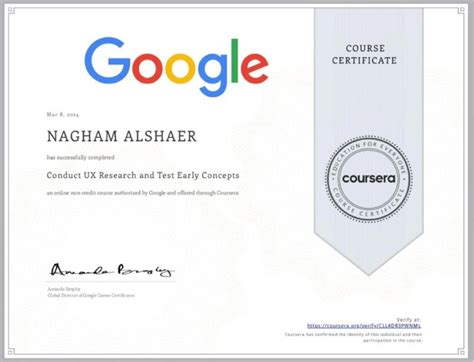 Earned Ux Research And Testing Certificate Nagham Alshaer Posted On The Topic Linkedin