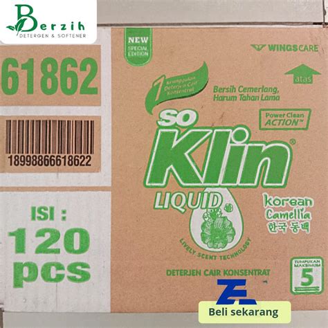 Jual Soklin Cair So Klin Liquid Detergen Korean Camellia Dus Isi 10