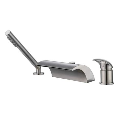Sumerain Waterfall Single Handle Tub Deck Mount Roman Tub Faucet With