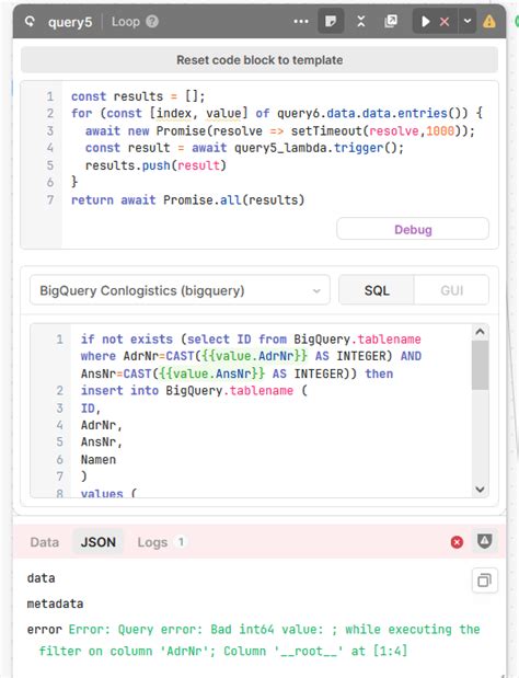 adding delay wait to insert update query in loop to avoid bigquery