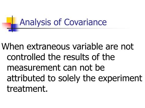 Ppt Analysis Of Covariance Powerpoint Presentation Free Download