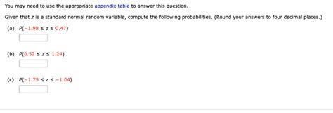 solved you may need to use the appropriate appendix table to