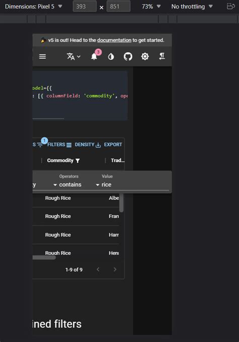 DataGrid MUI Datagrid Filter Popup Causes Horizontal Scrolling And Extends Further From