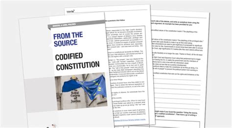 Codified Constitution From The Source Politics Tutor2u