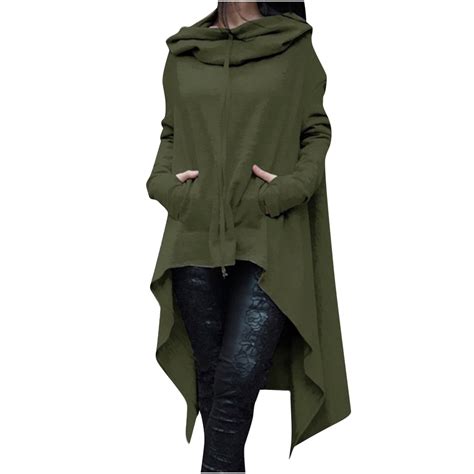 Oalirro Army Green Womens Long Sleeve Tops Dressy Round Neck Solid