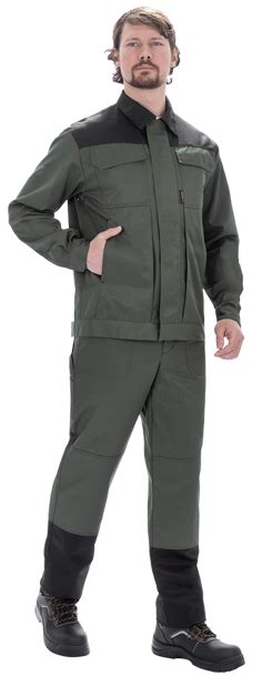 Костюм ТЕХНИК 2 летний т зеленый черный Куртка полукомбинезон купить оптом от производителя