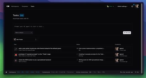 Coder Tasks Coder Docs