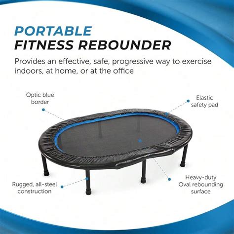 36 Inch Durable Rugged Steel Frame Folding Trampoline With Muuv