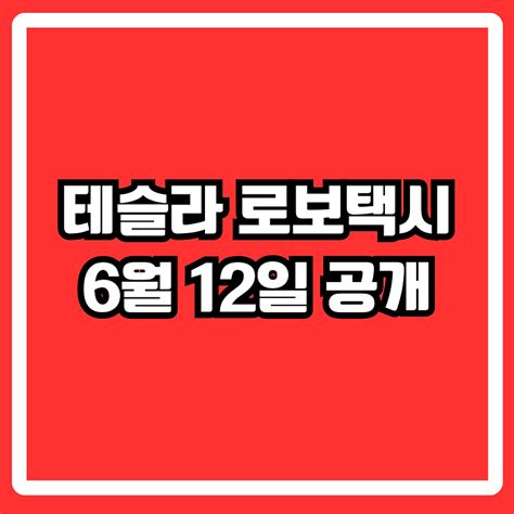 테슬라 로보택시 6월 12일 공개 주가 폭등 신호인가 내부자 매도 경고인가