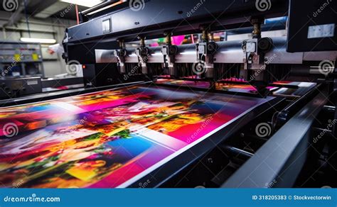 Color Offset Printing Press Stock Illustration Illustration Of High Precision 318205383