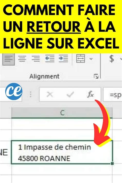 Comment Faire Un Retour à La Ligne Dans Une Cellule Sur Excel