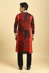 Buy Orange Gajji Printed Ajrakh Kurta And Pant Set For Men By Masumi Mewawalla Online At Aza