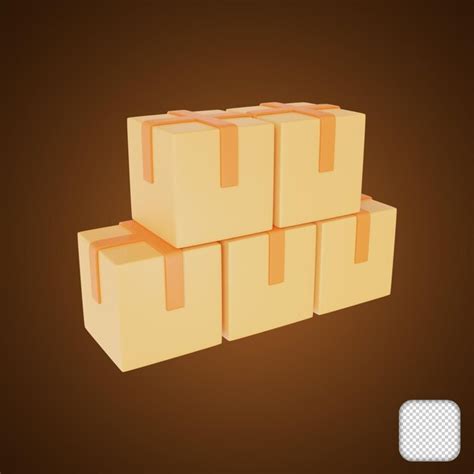 Premium Psd Five Box Icon 3d Illustration