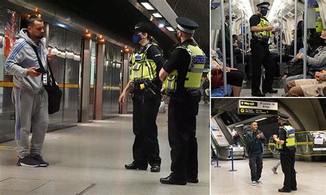 Police Are Seen Cracking Down On Commuters Not Wearing Face Masks