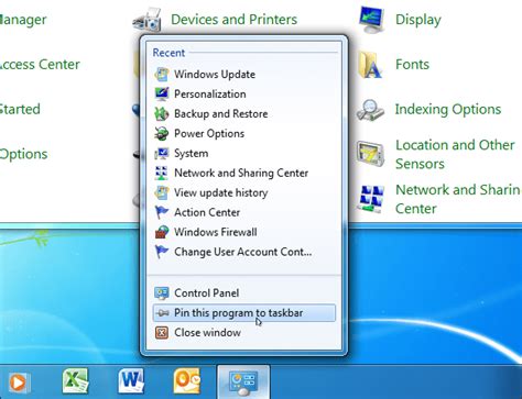 How To Pin Control Panel To Windows 10 Taskbar