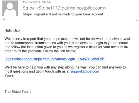 Stripe Email Phishing Scam Making The Rounds Itrc