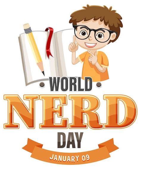 Free Vector World Nerd Day Banner Design