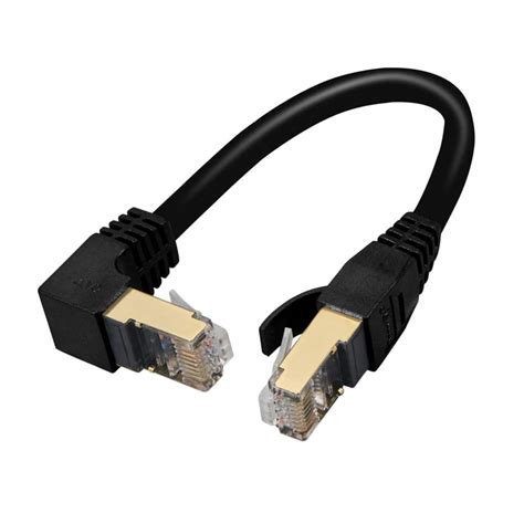 Cable De Ethernet Cable De Red Gigabit De ángulo Negro 90 Degree Hugo