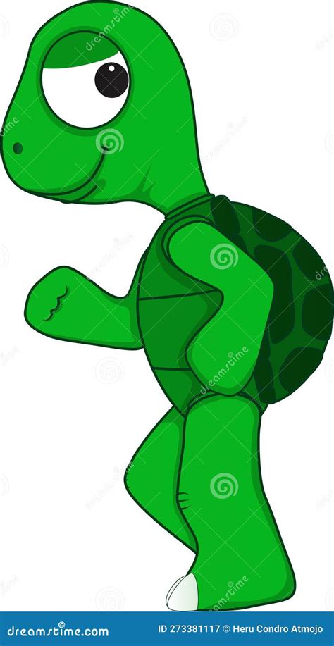 Cartoon Of A Funny And Friendly Turtle Running Stock Vector Illustration Of Turtles Running