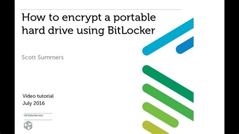 Encrypt A Portable Drive With Bitlocker Youtube