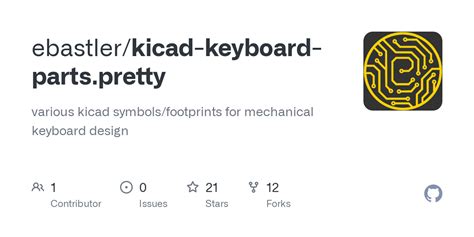 GitHub Ebastler Kicad Keyboard Parts Pretty Various Kicad Symbols Footprints For Mechanical