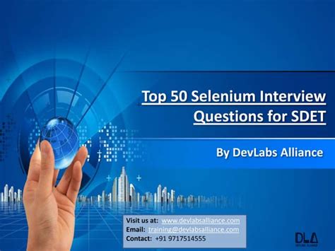 Dev Labs Alliance Top 50 Selenium Interview Questions For Sdet Ppt