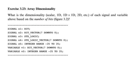 Solved Exercise 323 Array Dimensionality What Is The