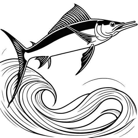 Graceful Sailfish Coloring Page Lulu Pages