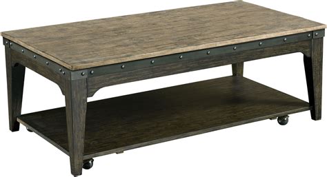 Plank Road Charcoal Artisans Rectangular Cocktail Table By Kincaid