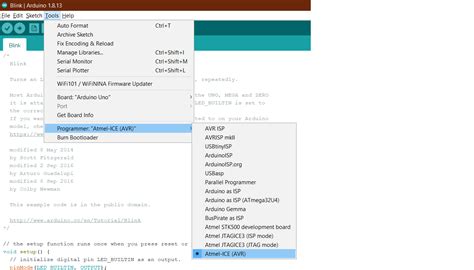Unable To Burn Bootloader With Atmel Ice In Arduino Ide 1813